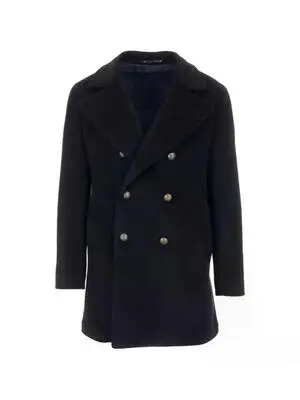 AL DUCA D’AOSTA 1902 Double-breasted Wide-lapel Coat - Black
