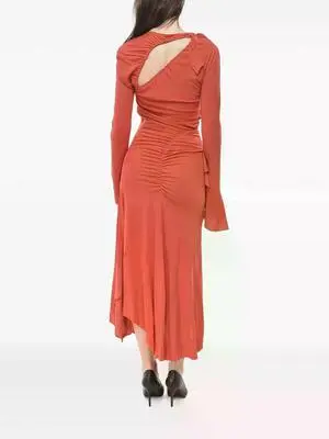 Victoria Beckham Cut-out Asymmetric Ruched Maxi Dress