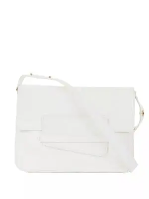 Il Bisonte Hammered-leather Shoulder Bag - White