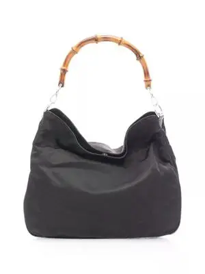Gucci 2000s Bamboo Tote Bag - Black