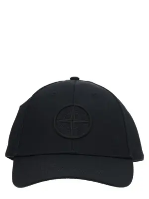 Stone Island Baseball Cap With Logo - Black