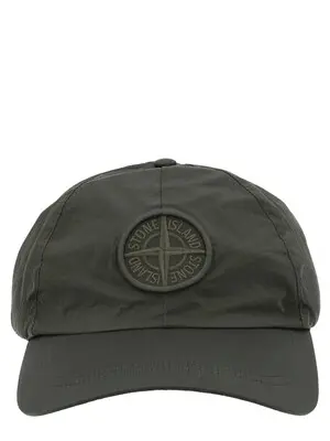 Stone Island Baseball Cap With Logo - Green