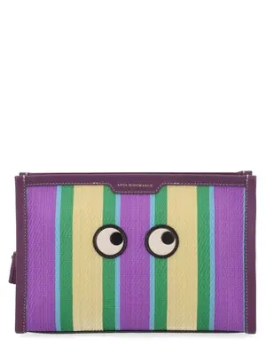 ANYA HINDMARCH Pouch In Mesh A Righe - Multicolour