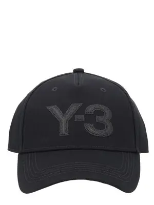 Y3 Baseball Cap With Logo - Black