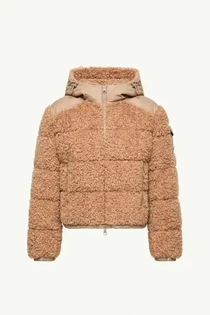 Moncler Alpestre Hooded Teddy Short Down Jacket