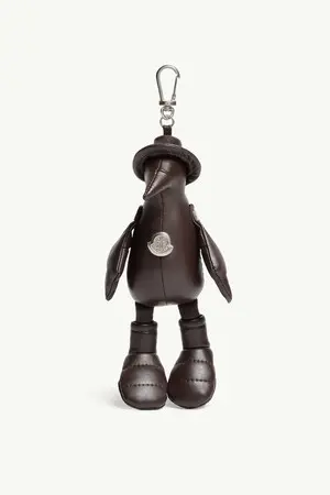 Moncler Duck-shaped Faux Leather Charm - Brown