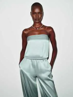 REFORMATION Trista Satin Jumpsuit