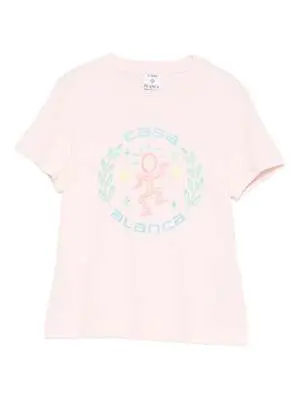 Casablanca Short-sleeve Crew Neck T-shirt With Graphic Print - Rosa