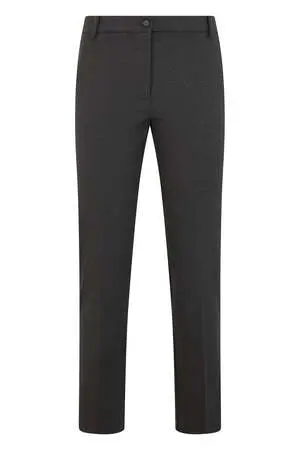 Pinko Slim Fit Trousers With Elastic Waist And Slight Flare - Grey