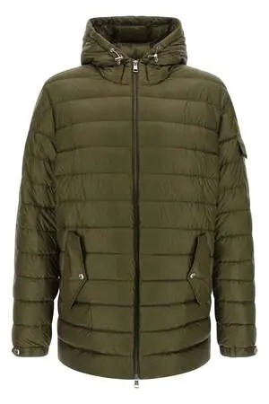 Moncler Quilted Down Jacket With Adjustable Hood