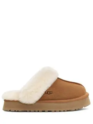 UGG Suede Platform Mini Boot With Sheepskin Collar And 2.5 Cm Eva Outsole - Marrone