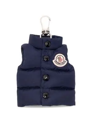 Moncler Moncler Quilted Down-Filled Pouch With Key Ring Blu