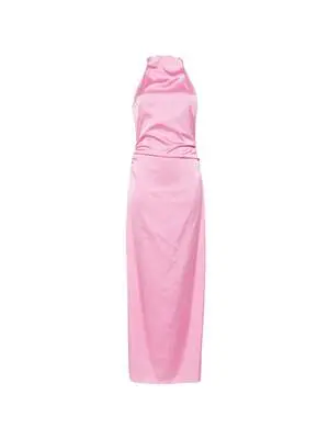 ROTATE BY BIRGER CHRISTENSEN High-neck Gathered Mini Dress - Rosa