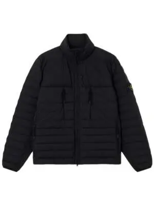 Stone Island Mini Standing Chest Pocket Jacket With Invisible Zips - Nero