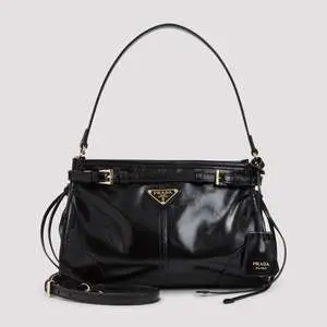 Prada Bonnie Small Leather Handbag - Black