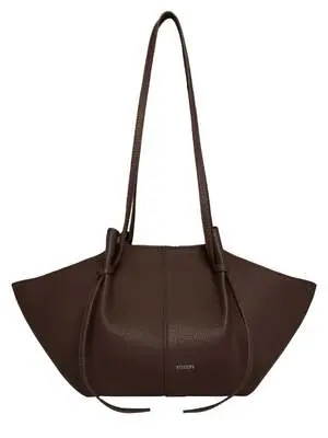 Yuzefi Pebble-grain Leather Shoulder Bag - Brown