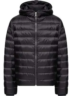 Moncler Black Zip Up Hooded Jacket