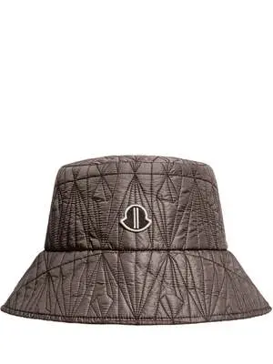 Moncler Quilted Bucket Hat - Marrone