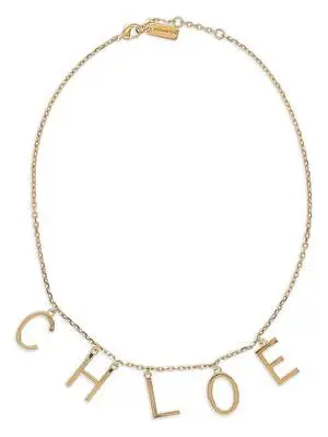 Chloé CHLOÉ Lettering Logo Pendant Necklace Oro