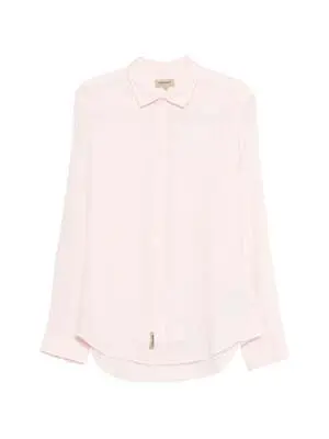 Woolrich Linen Long-sleeve Button-front Shirt - Rosa