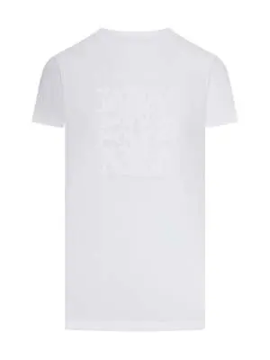Max Mara Cotton T-shirt For Straight Fit Rib-knit Crew Neck, Short Set-in Sleeves