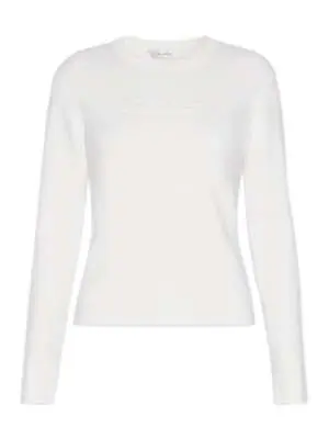Max Mara Wool Interlock Crewneck Sweater - Bianco