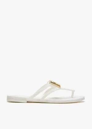 Dolce & Gabbana Dg Logo Rubber Sole Sandals - Bianco