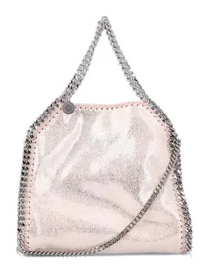 Stella McCartney Mini Falabella Tote Bag In Shaggy Deer - Rosa