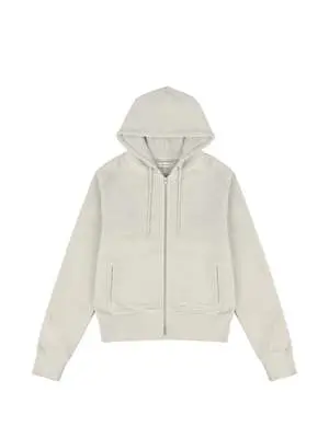 ENTIRE STUDIOS Non-detachable Hood Zip Sweatshirt With Drawstring - Bianco