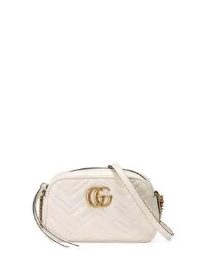 Gucci Quilted Chevron Mini Shoulder Bag - Bianco