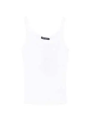 DOLCE & GABBANA Dolce & Gabbana Fixed Shoulder Strap Top With Front Logo Detail