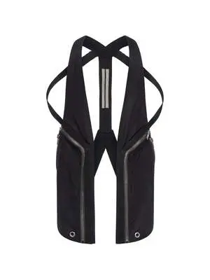 Rick Owens Nylon Vest With Zip Pockets And Cotton Straps