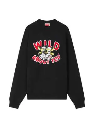 Kenzo Wild Tiger" Wool-cotton Jumper - Nero