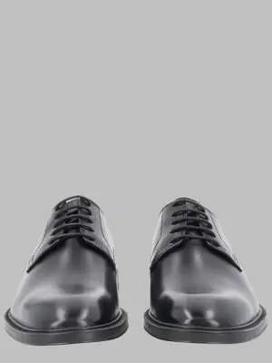 Hugo Leather Lace-up Dress Shoes - Black