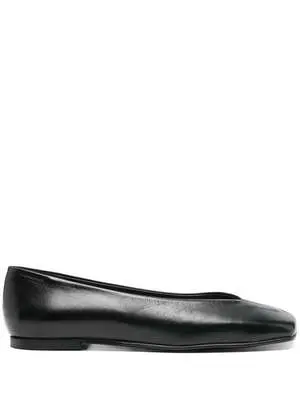 ALOHAS Squared Toe Low Heel Leather Flats