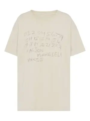 MAISON MARGIELA Cotton Printed Numbers T-shirt