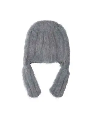 MAISON MARGIELA MAISON MARGIELA Ribbed Wool-Alpaca Hat Grey
