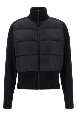 Canada Goose Down-filled Wool Jacket With Rib-knit Collar And Zipper Pockets