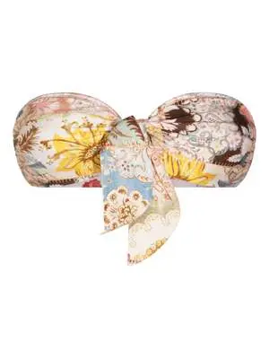 Zimmermann Removable Soft Cup Bikini Top With Knot Bust Detail - Azzurro