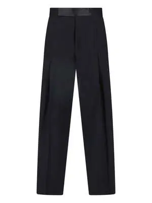 Giorgio Armani S 100% Virgin Wool Trousers - Black
