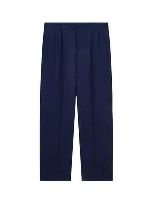 Giorgio Armani S 100% Virgin Wool Trousers - Navy