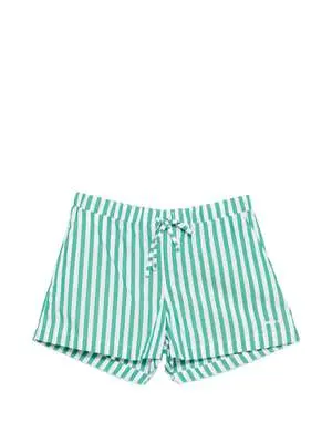 HUNZA G Embroidered Detail Drawstring Mini Shorts