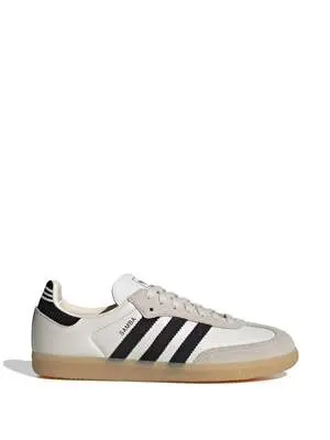 Adidas ADIDAS Regular-Fit Leather & Fabric Sneakers With Tartan Graphic Details Bianco