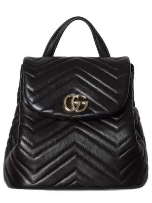 Gucci Quilted Nappa Leather Shoulder Bag With Double G Hardware