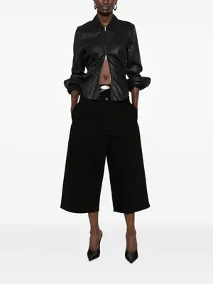 Attico Denim Cotton Bermuda Shorts
