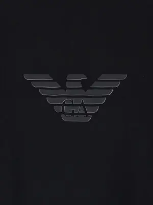 Emporio Armani Logo Cotton T-shirt - Black