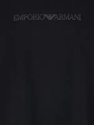 Emporio Armani Logo Cotton T-shirt - Black