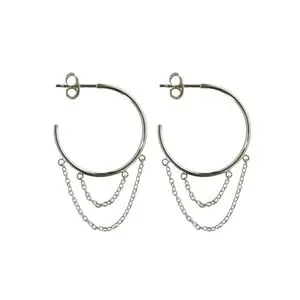 AREIA JEWELLERY Elva Chain Hoop Earrings