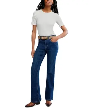Free People Double Knot High Rise Straight Leg Jeans