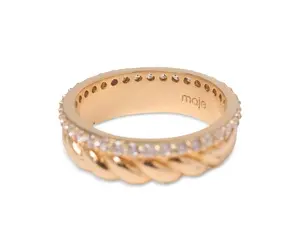 Maje Twisted Cubic Zirconia Ring